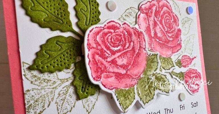 January 2024 DIY: Stippled Roses | The Maui Stamper