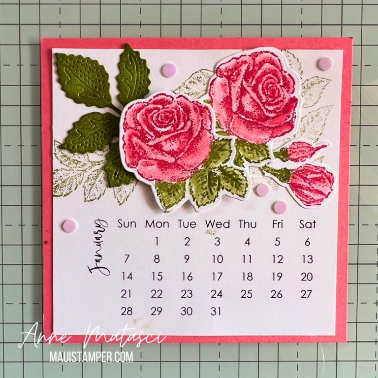 January 2024 DIY: Stippled Roses | The Maui Stamper